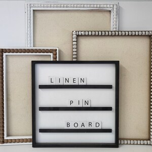 Natural Wood Bead Framed Pin Display Board, Decorative Detailed Fabric ...