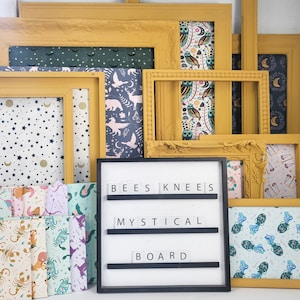 Stylish Deep Yellow Mystical Vision Board in Many Sizes, Magical Boho ...