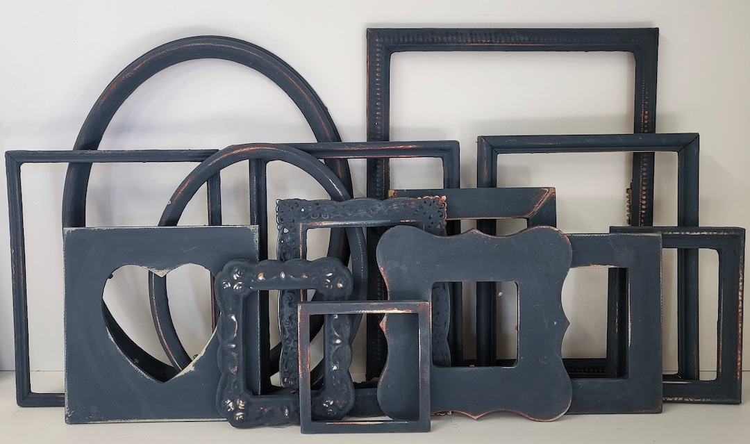 Modern Welcoming Deep Navy Vintage Frames for Wall Art, Minimalistic ...