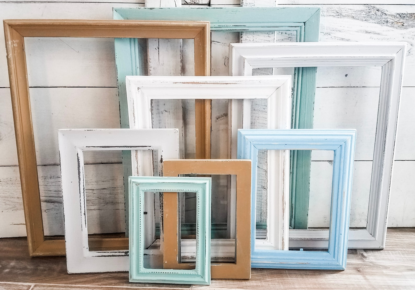 Charming Coastal Eclectic Mix Photo Wall Frame Set for Prints ...