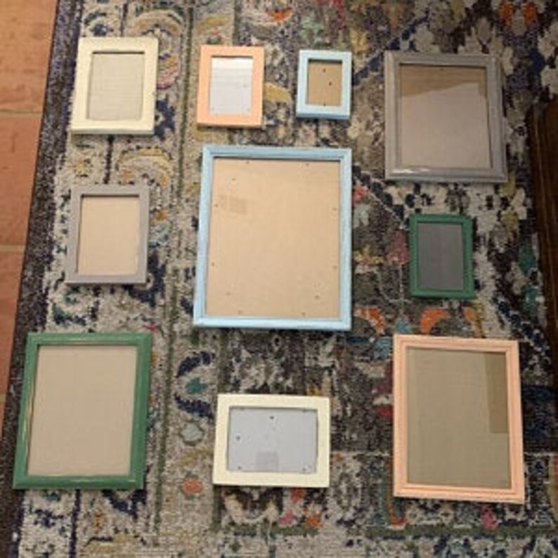 Eclectic Coastal Picture Frame Set Stylish Assorted Picture - Etsy