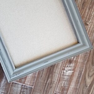 Light Gray Traditional Framed Pin Board. Modern Farmhouse Linen ...