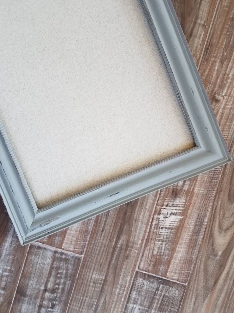 Light Gray Traditional Framed Pin Board. Modern Farmhouse | Etsy