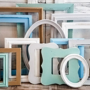 Charming Coastal Eclectic Mix Photo Wall Frame Set for Prints ...