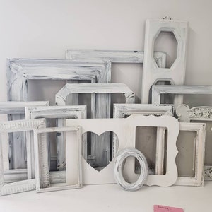 White Gallery Wall Frame Set | Custom Painted Photo Frame Collection ...