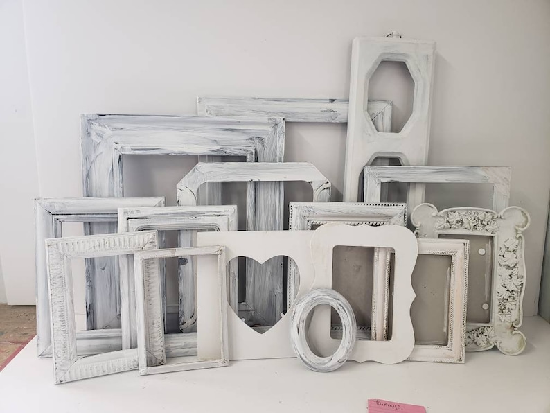 White Gallery Wall Frame Set Custom Painted Photo Frame - Etsy