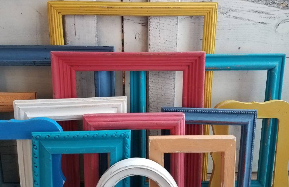 Rich and Vibrant Assorted Eclectic Mix of Decorative Wall Frames ...