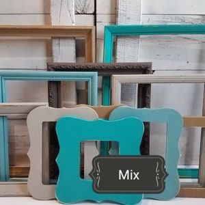 Turquoise and Brown Gallery Wall Set, Frames for Prints, Nursery Wall ...