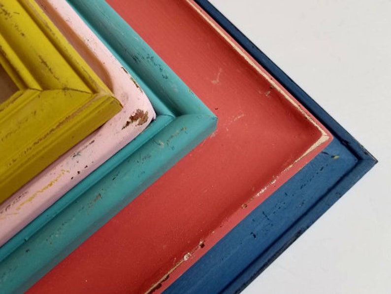 Vibrant Rainbow Picture Frames Assortment Playful Boho Kids - Etsy