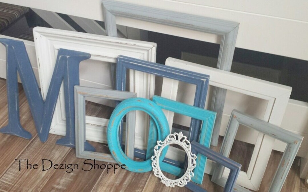 Versatile Modern Photo Frame Collage With a Coastal Charm, Mismatched ...