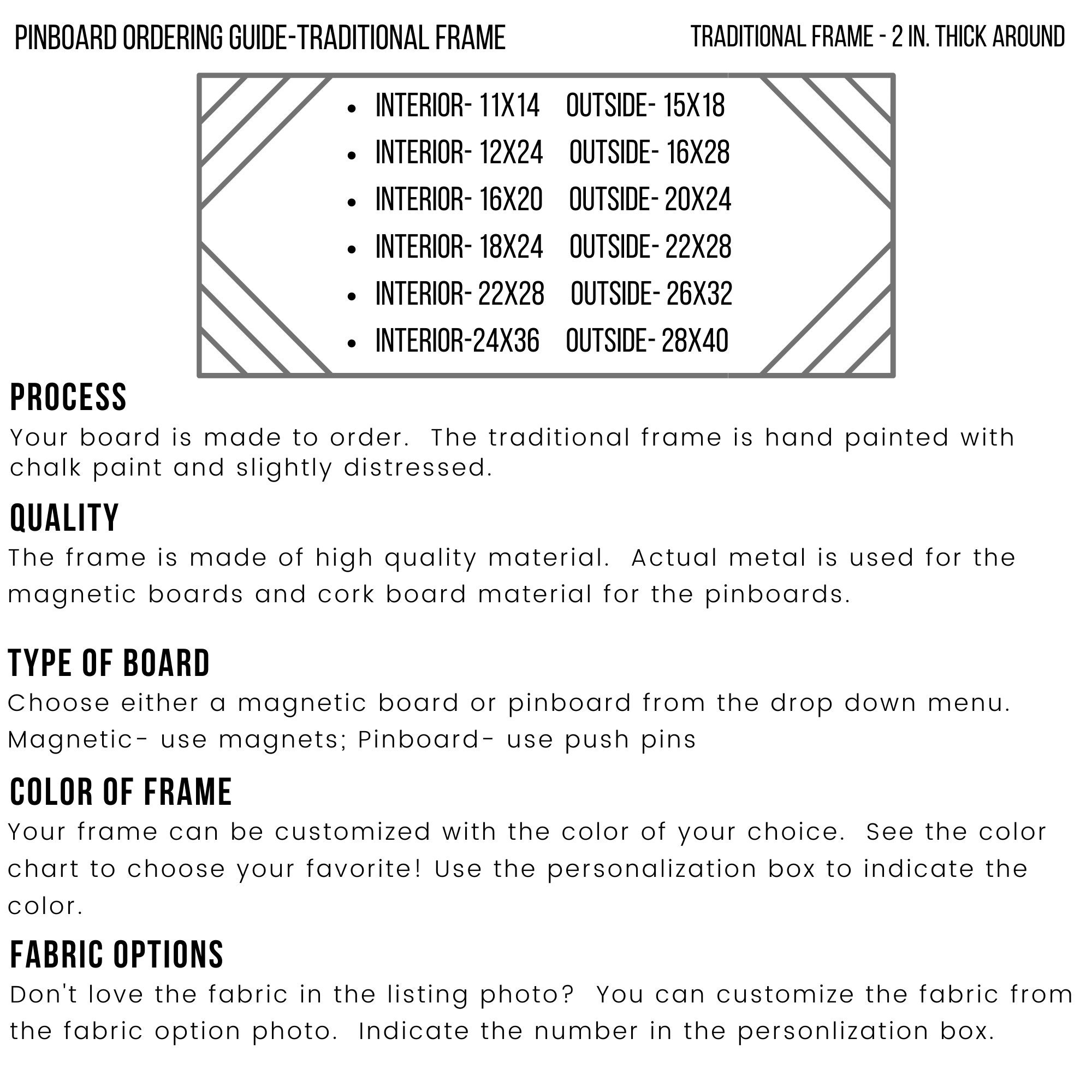 Large Gold Frame Vision Board for Home Office Traditional - Etsy.de