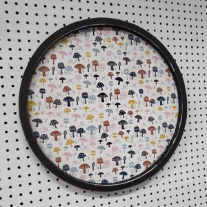 Large Round Framed Pin Board, Modern Hanging Circle Shaped Fabric ...