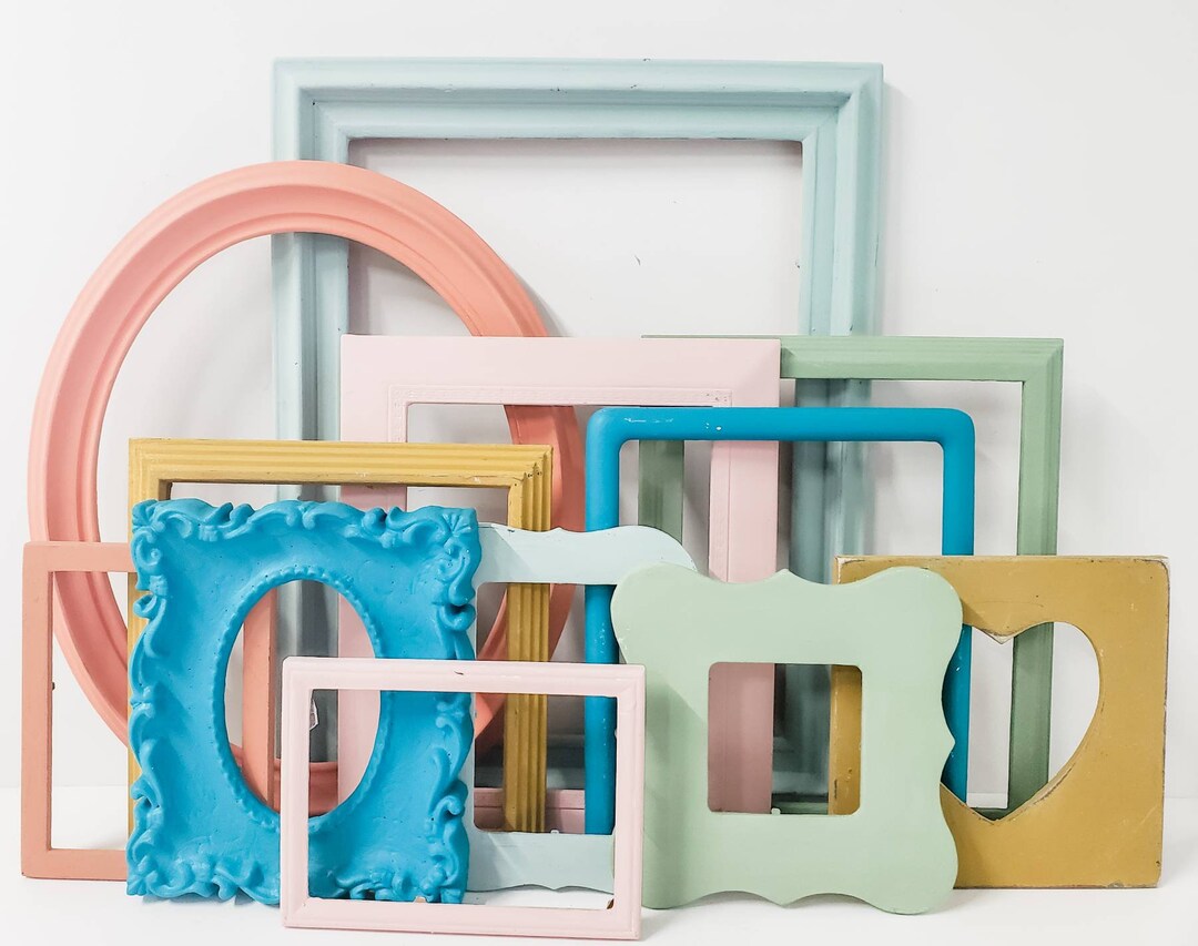 Light and Moody Eclectic Mix of Picture Frames for Multiple Pictures ...