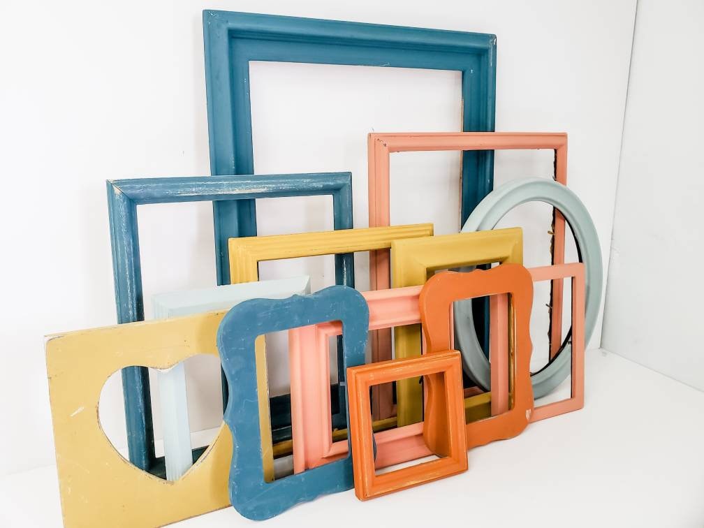 Boho and Eclectic Multiple Unique Wall Frames for Photos, Vibrant ...