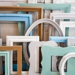 Charming Coastal Eclectic Mix Photo Wall Frame Set for Prints ...
