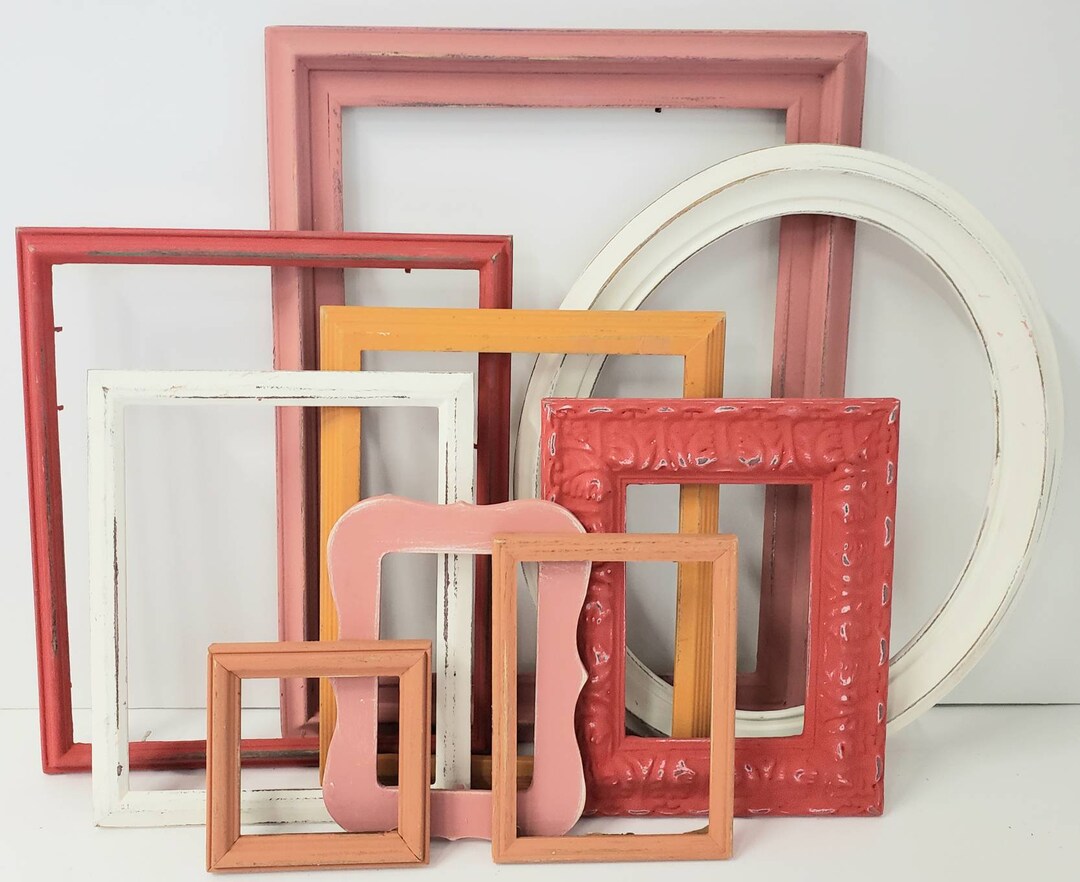 Vibrant Eclectic Mixed Variety of Picture Frames, Decorative Unusual ...