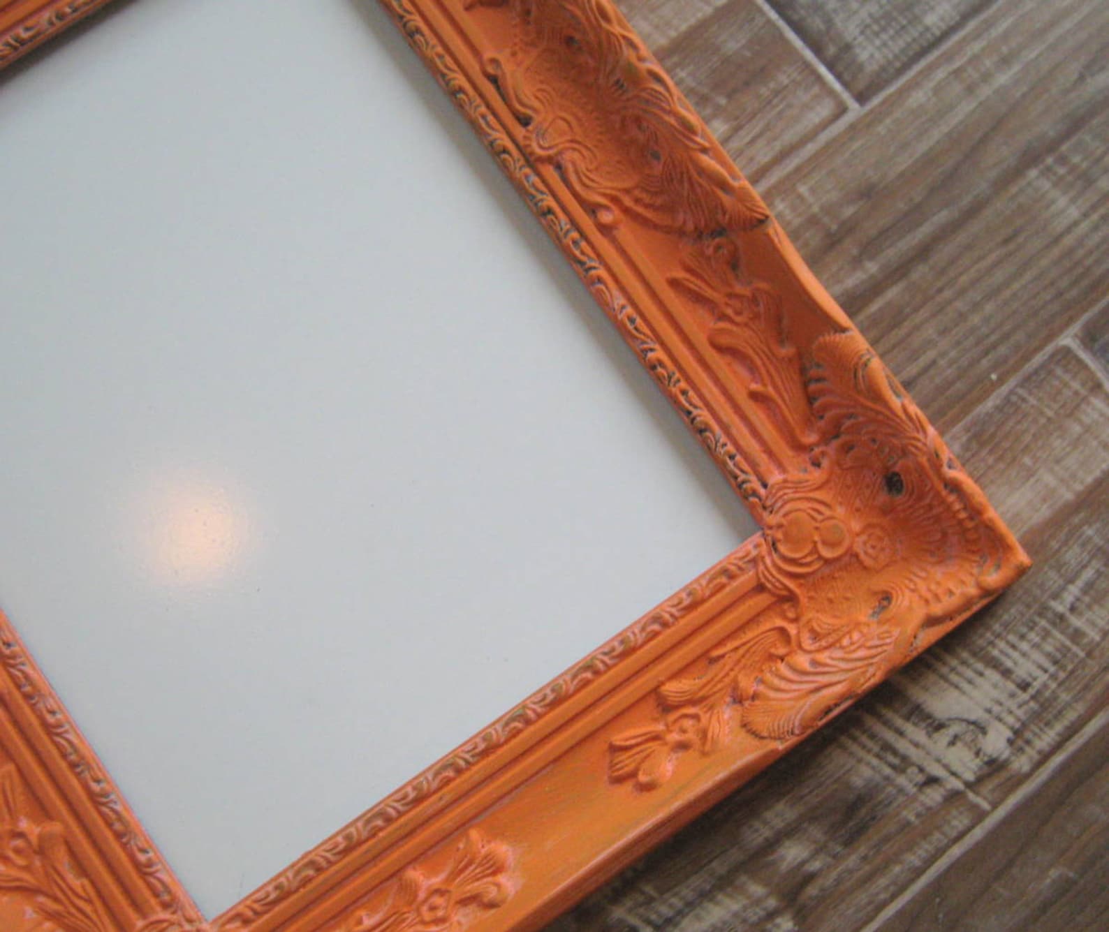 Pumpkin Orange Framed Dry Erase Board Ornate Whiteboard Wall | Etsy