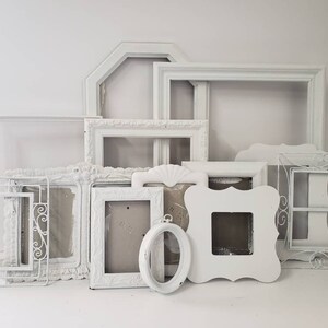 White Gallery Wall Frame Set | Custom Painted Photo Frame Collection ...