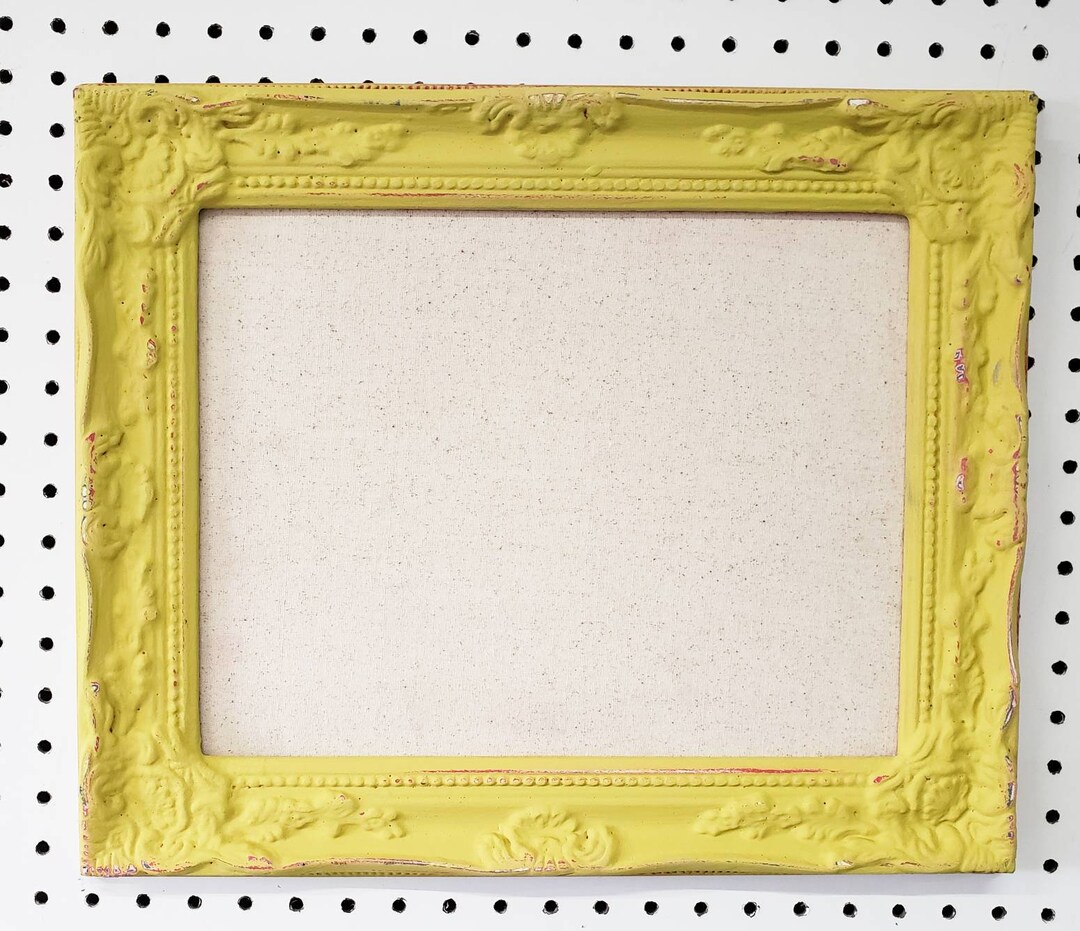 Vintage Inspired Chartreuse Pinboard, Yellow Entryway Organizer ...