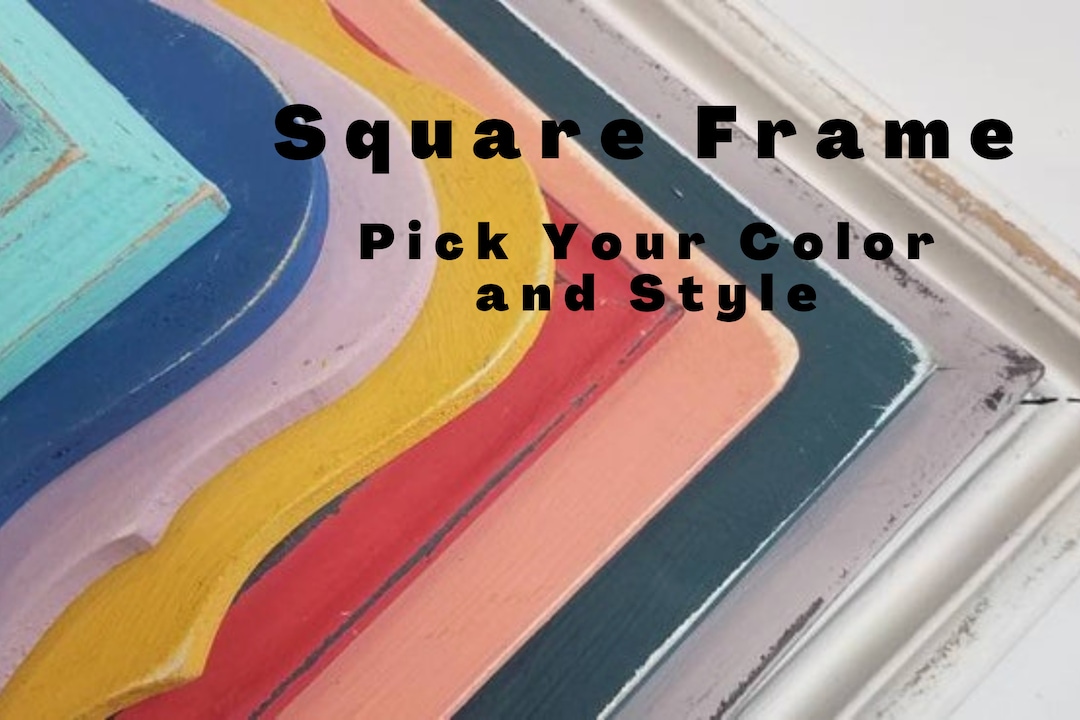 Square Picture Frame Custom Painted and Made to Order Shabby Detailed ...