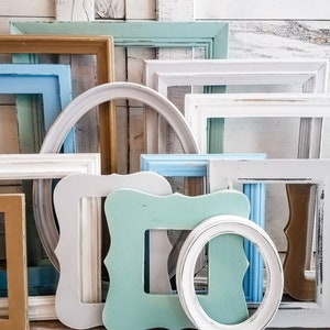 Charming Coastal Eclectic Mix Photo Wall Frame Set for Prints ...