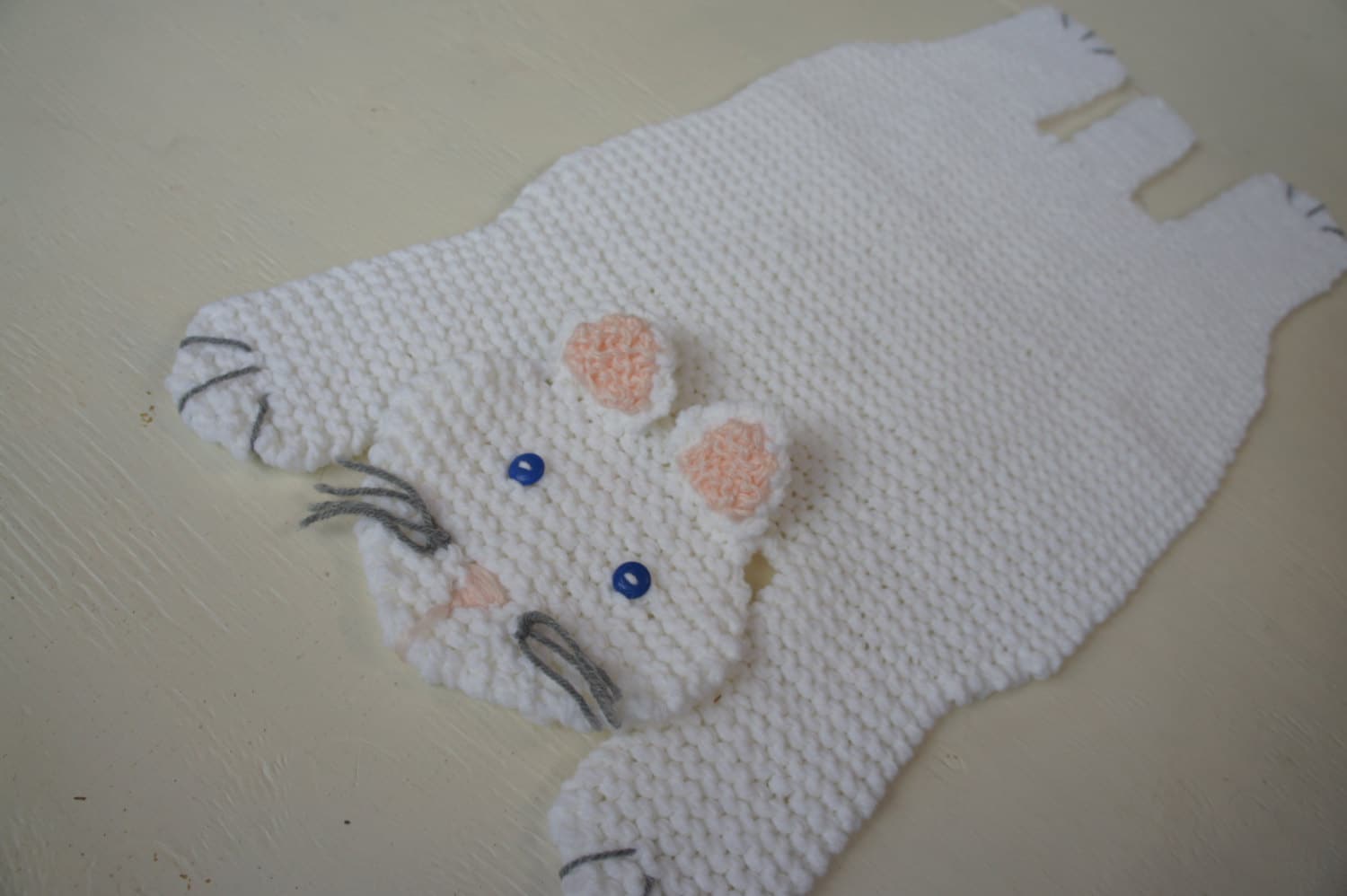 PDF KNITTING PATTERN Cat Rug | Etsy