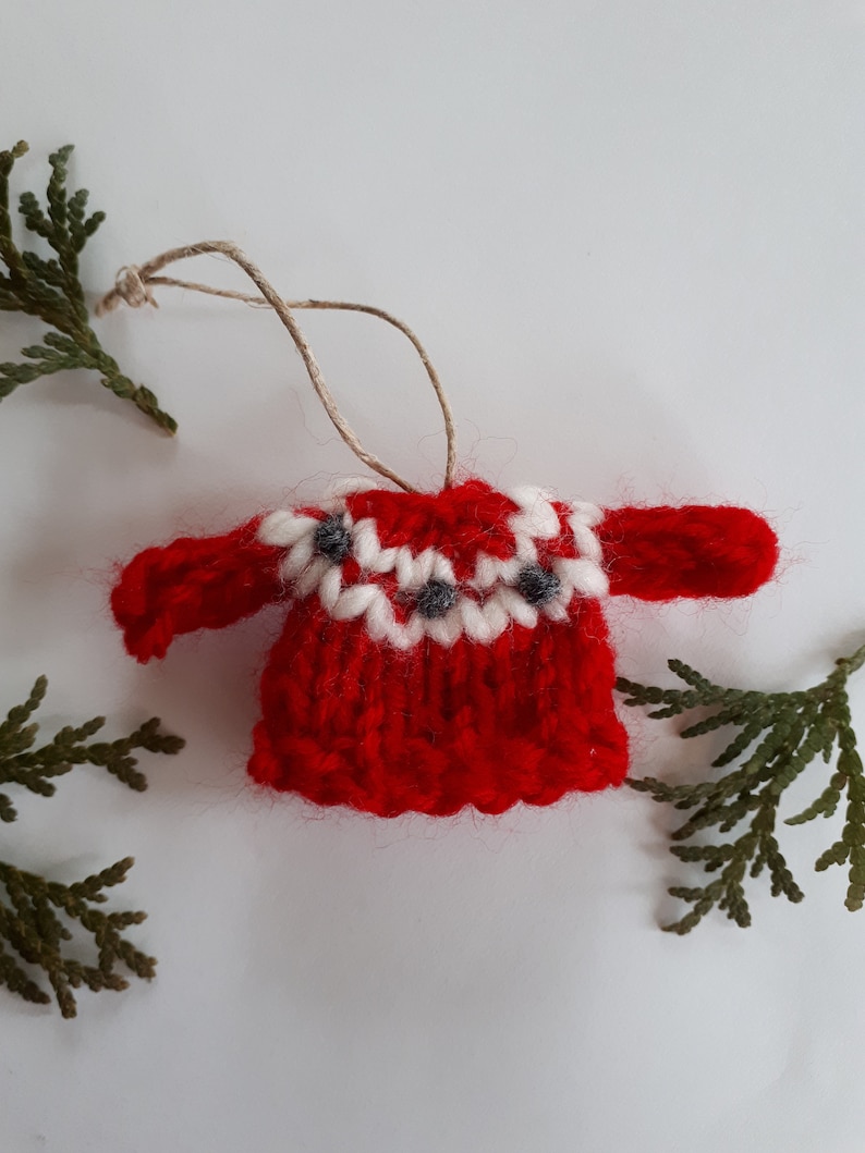 Set of 6 Mini Icelandic Sweater Ornaments Decorations | Etsy