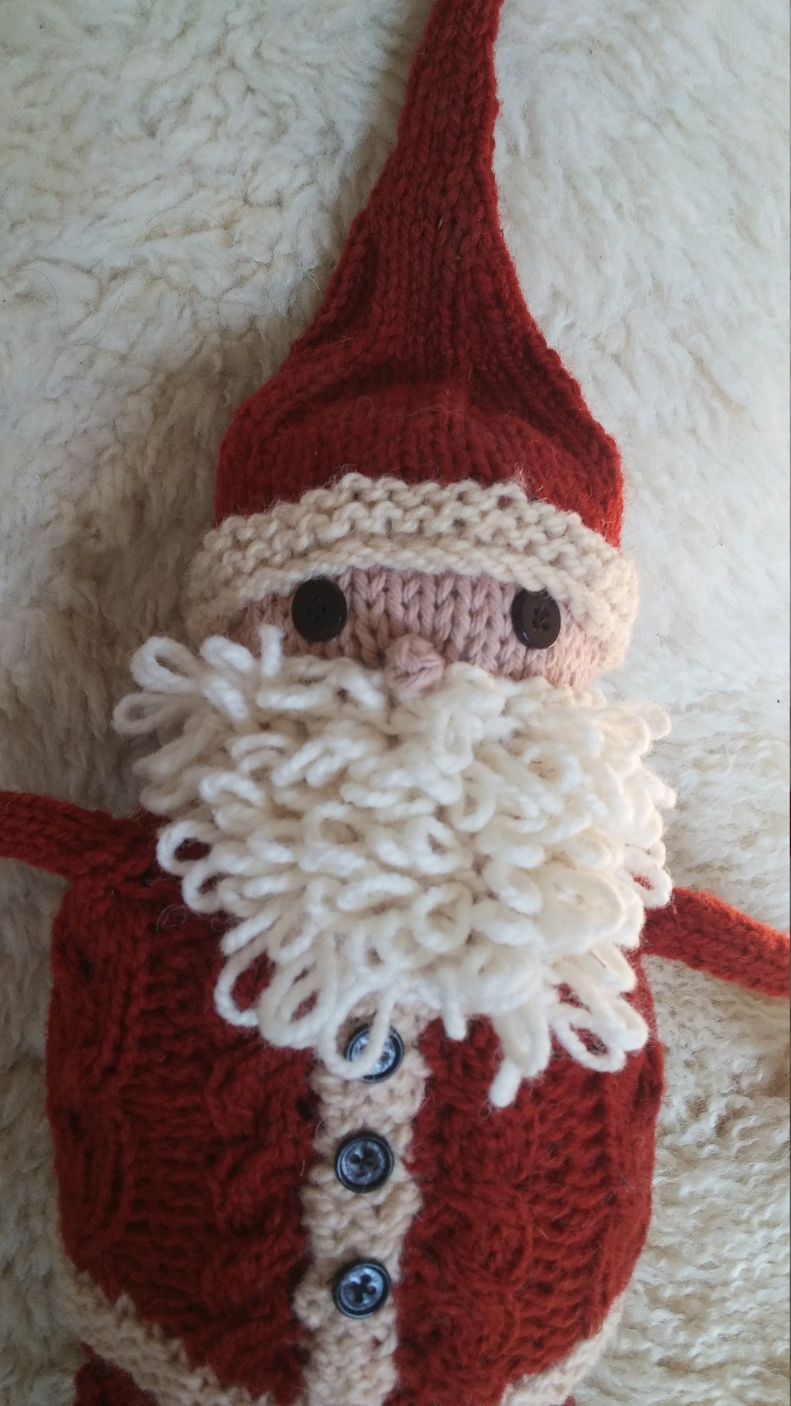 PDF Knitting Pattern Cabled Santa - Etsy