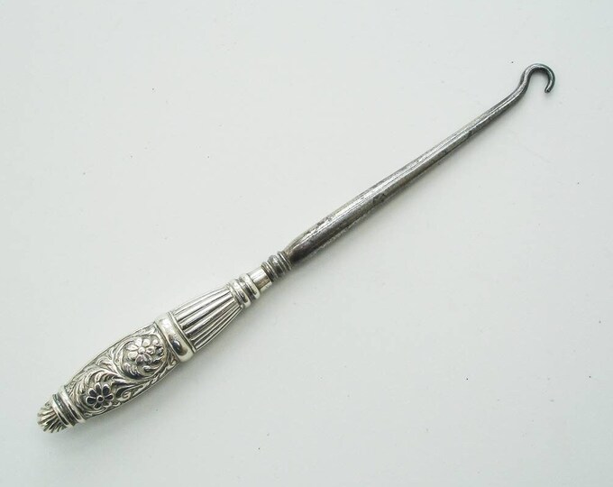Antique Silver Button Hook - Etsy