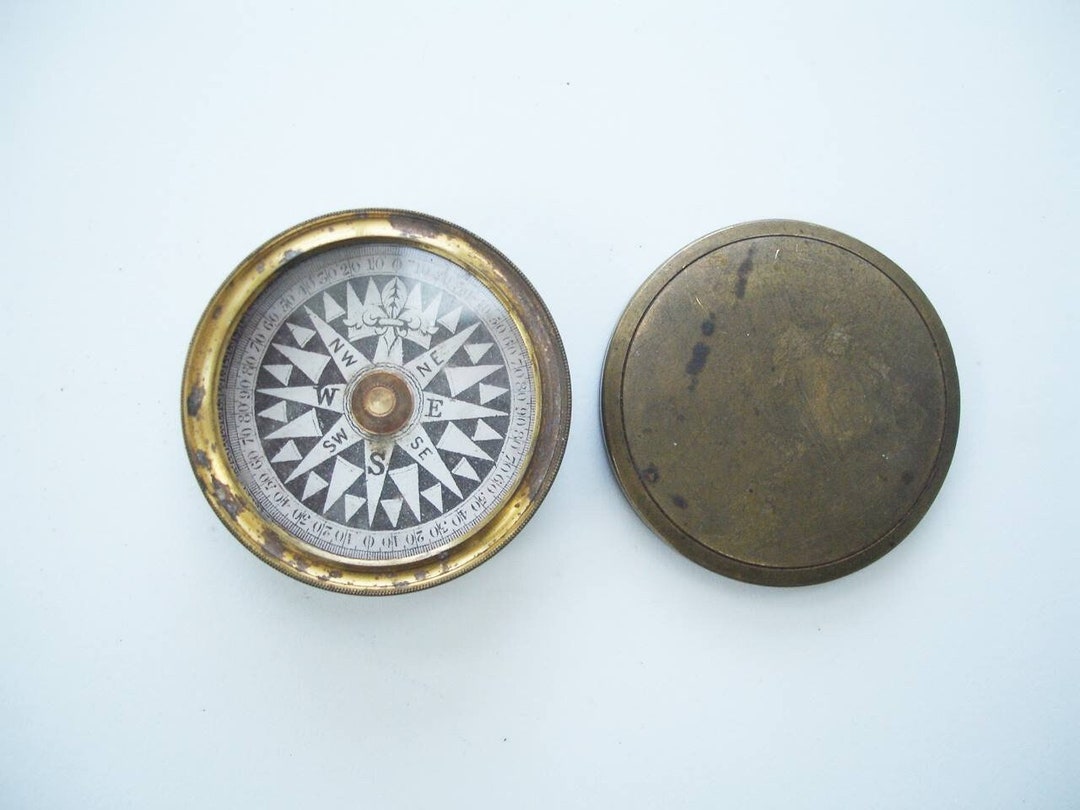 Antique Brass Compass With Floating Card (CP76) - Etsy