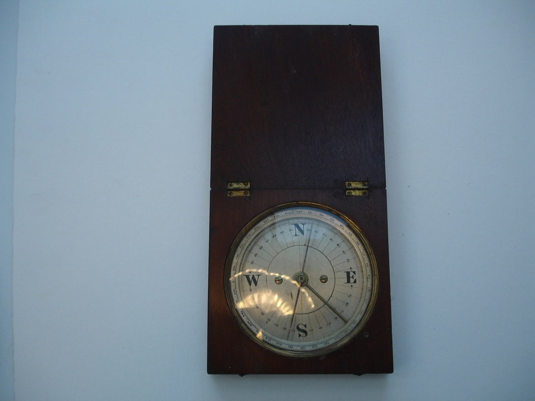 Large Antique Wood Cased Compass - Desktop (CP80) - Etsy