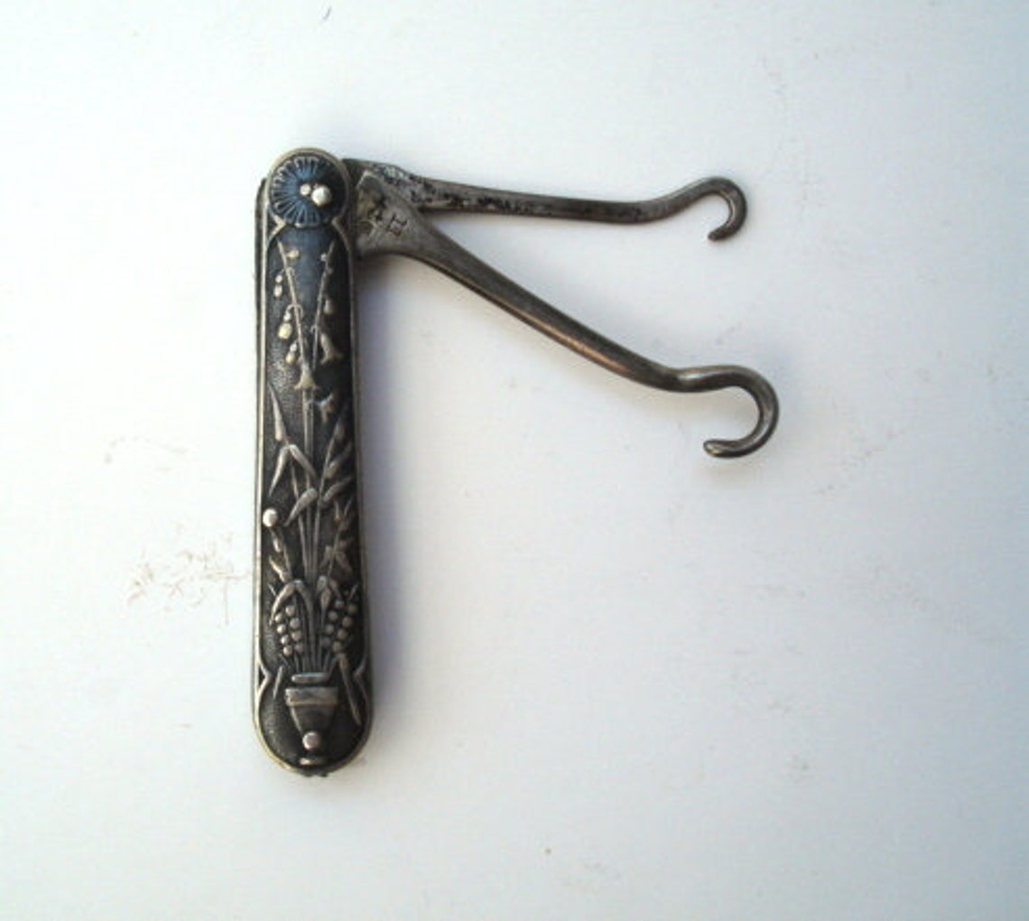 Double Button Hook Gorham Silver | Etsy