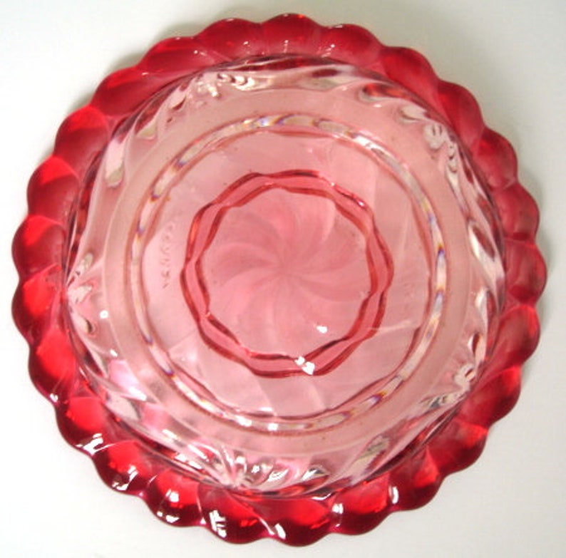 Antique Red Glass Baccarat Wine Coaster Rare - Etsy