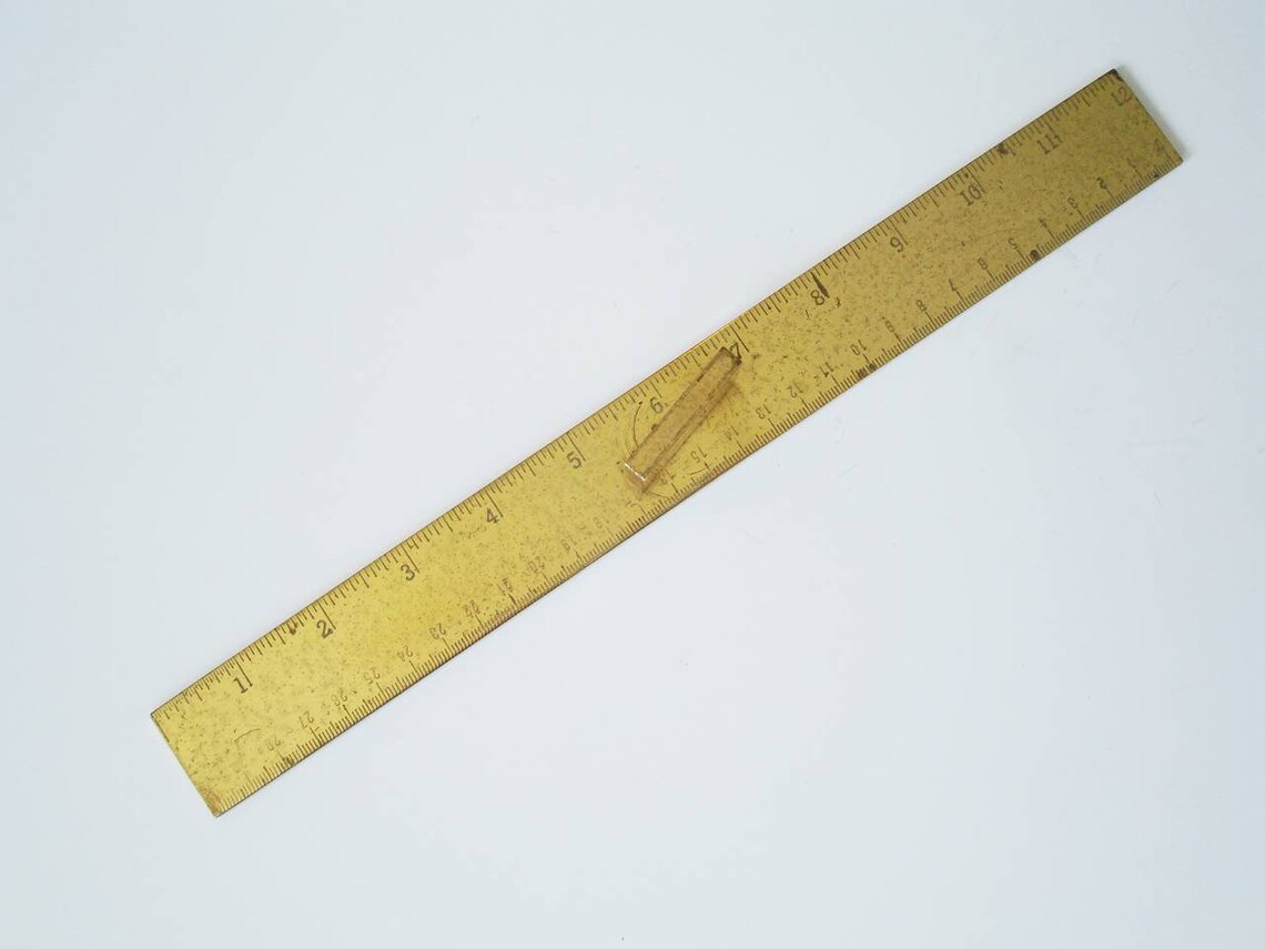 Antique Brass Desk Ruler for Architect or Draughtsman - Etsy