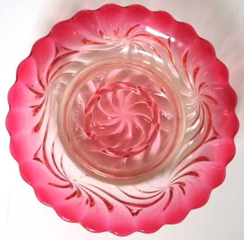 Antique Red Glass Baccarat Wine Coaster Rare - Etsy