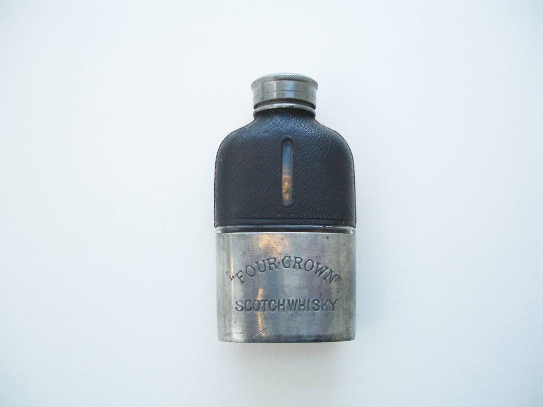 Small Antique Four Crown Scotch Whisky Hip Flask (HF57) - Etsy