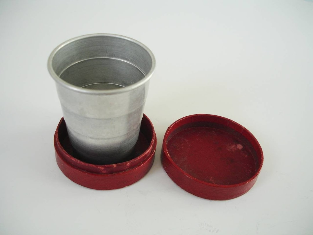 Vintage Collapsible Cup & Case - Etsy