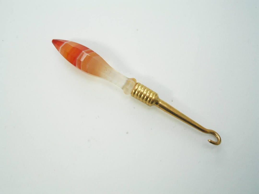 Antique Agate Handled Small Button Hook - Etsy