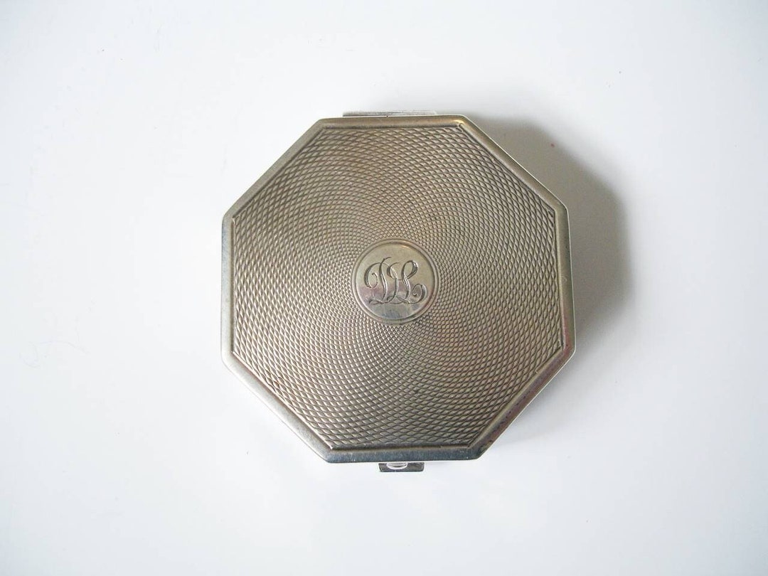 Vintage Silver Compact 1930 - Etsy