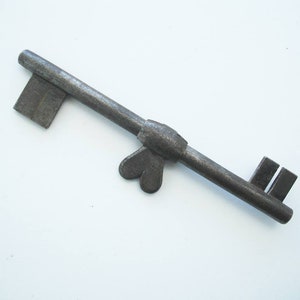 Antique Double Ended Key With Heart Shaped Sliding Handle - 19th ...