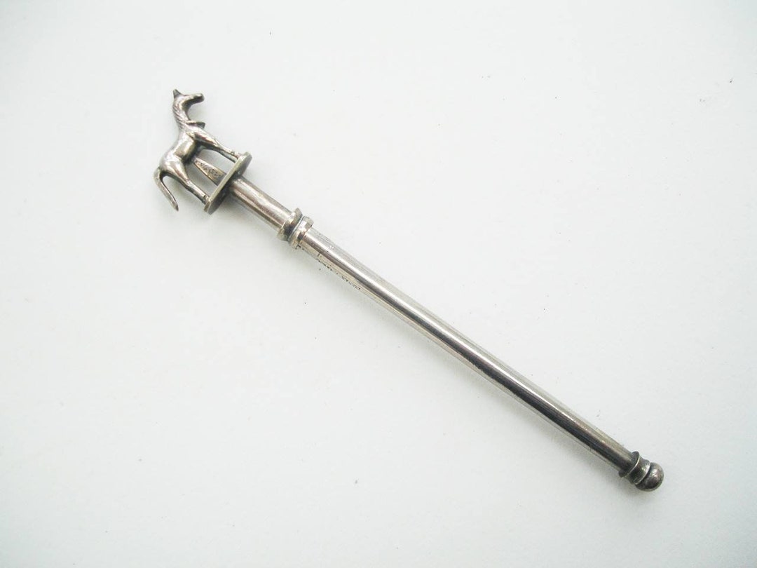 Antique Chinese Silver Swizzle Stick - Horse Finial (SS16) - Etsy UK