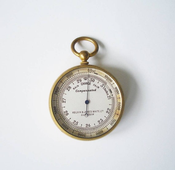 Antique Pocket Barometer Rare Small Example By Kelvin & | Etsy