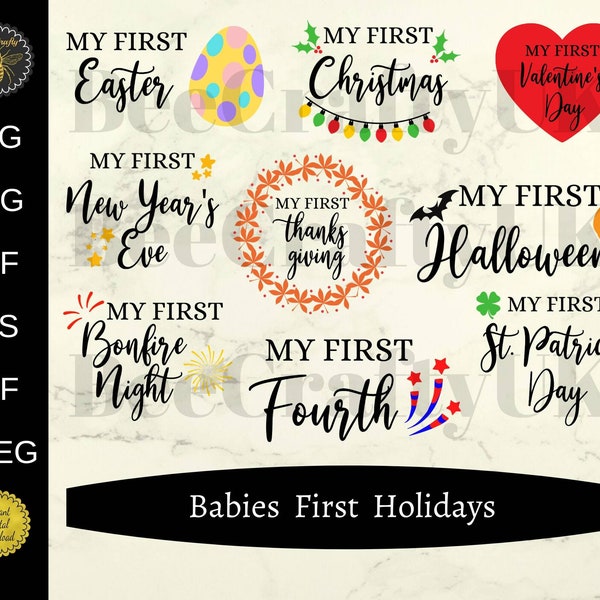 First Holiday Clipart - Etsy
