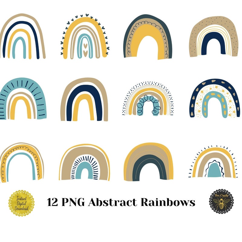 Abstract Rainbow Art - Etsy