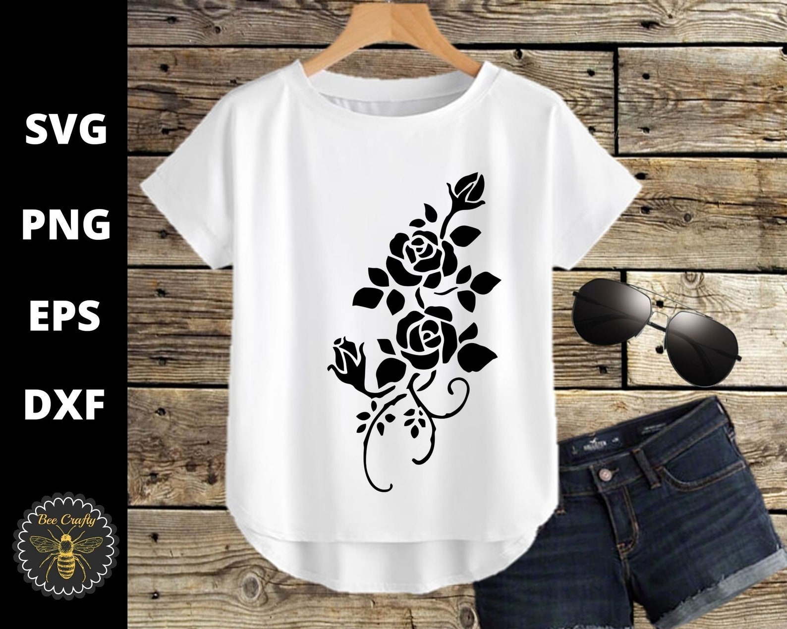 Roses SVG Bundle Rose Flower Stencil Clipart Set Rose | Etsy