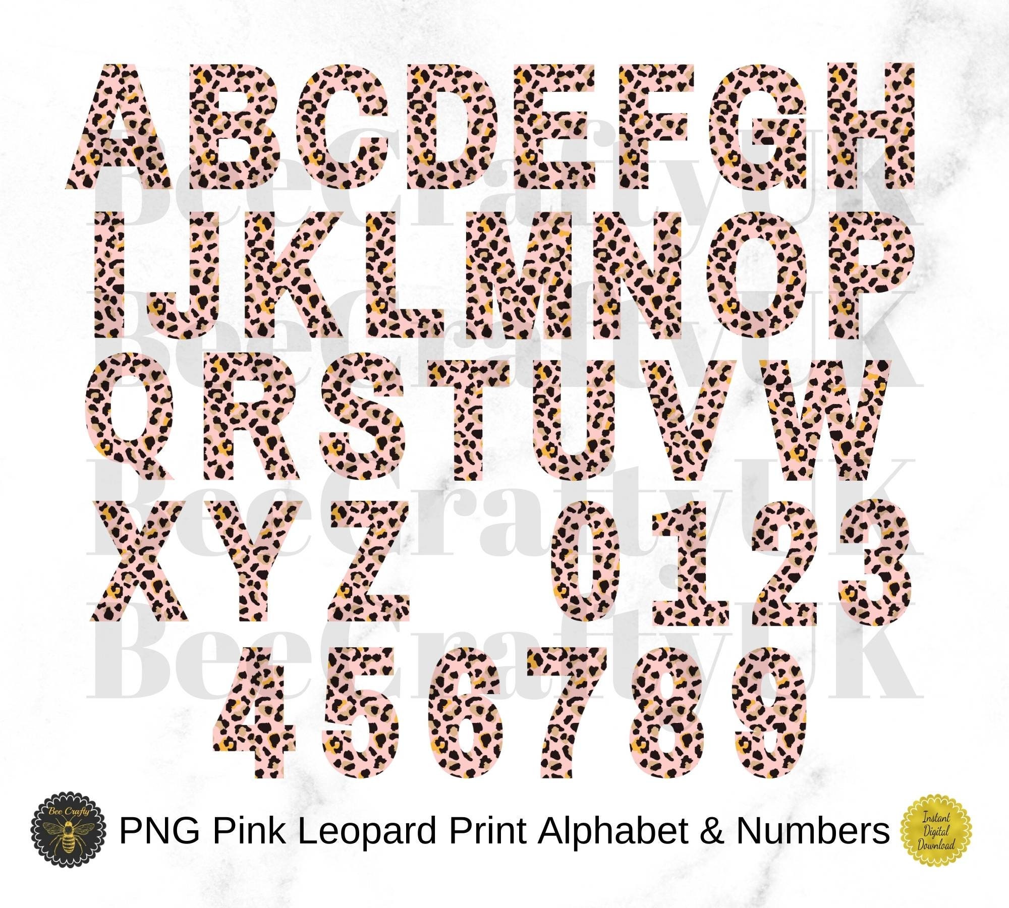 Pink Cheetah Letters
