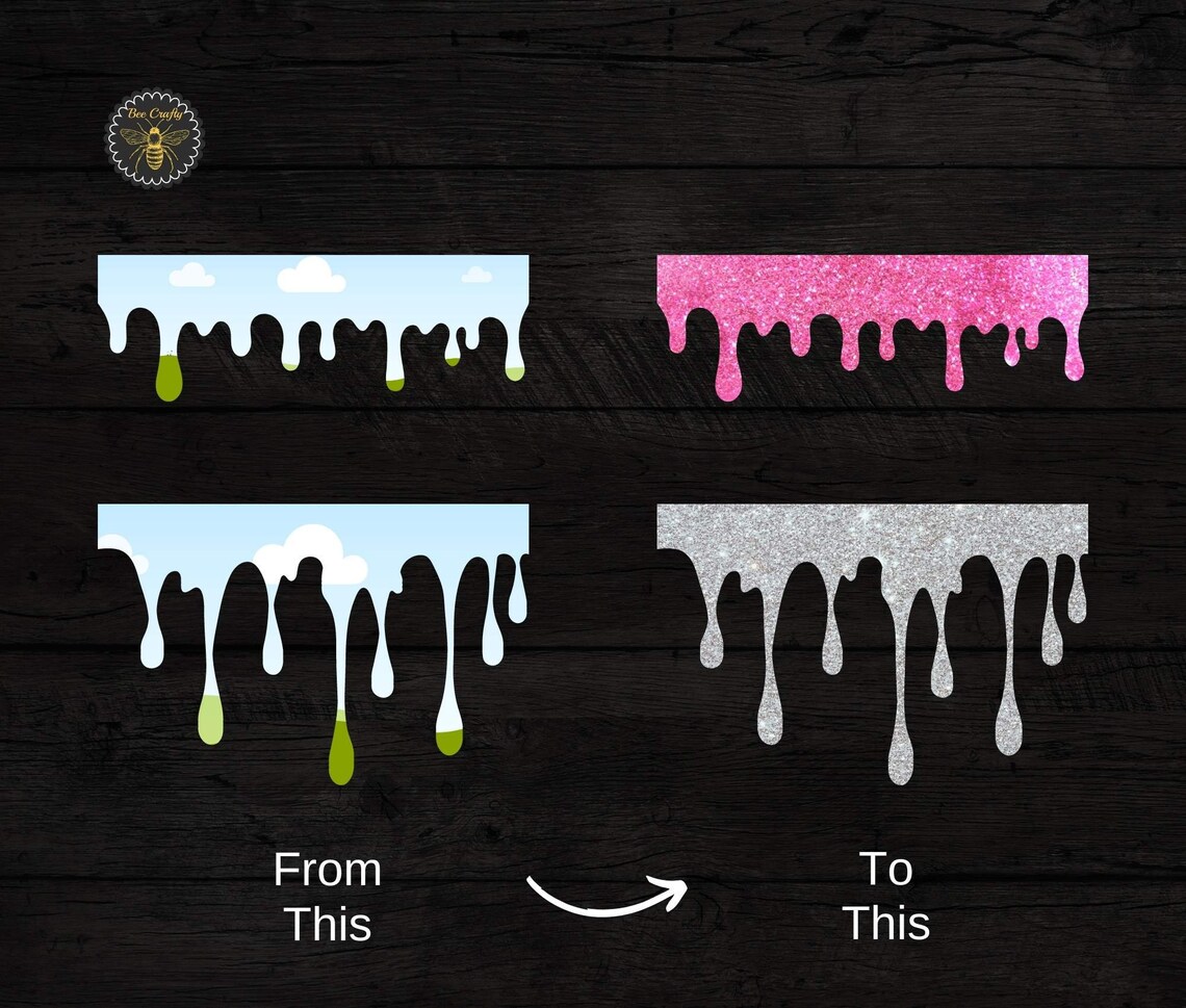 Custom Canva Dripping Border Frames | Drag and Drop Editable in Canva ...