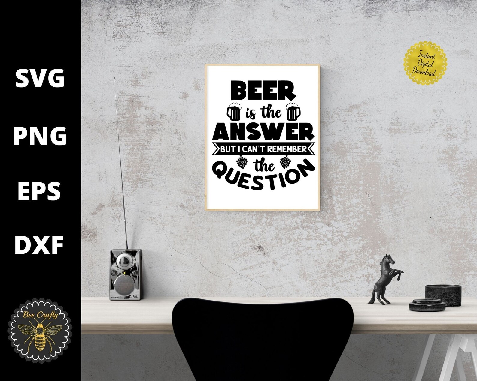 Beer is the Answer SVG | Funny Beer Clipart | Beer Quote Typography ...