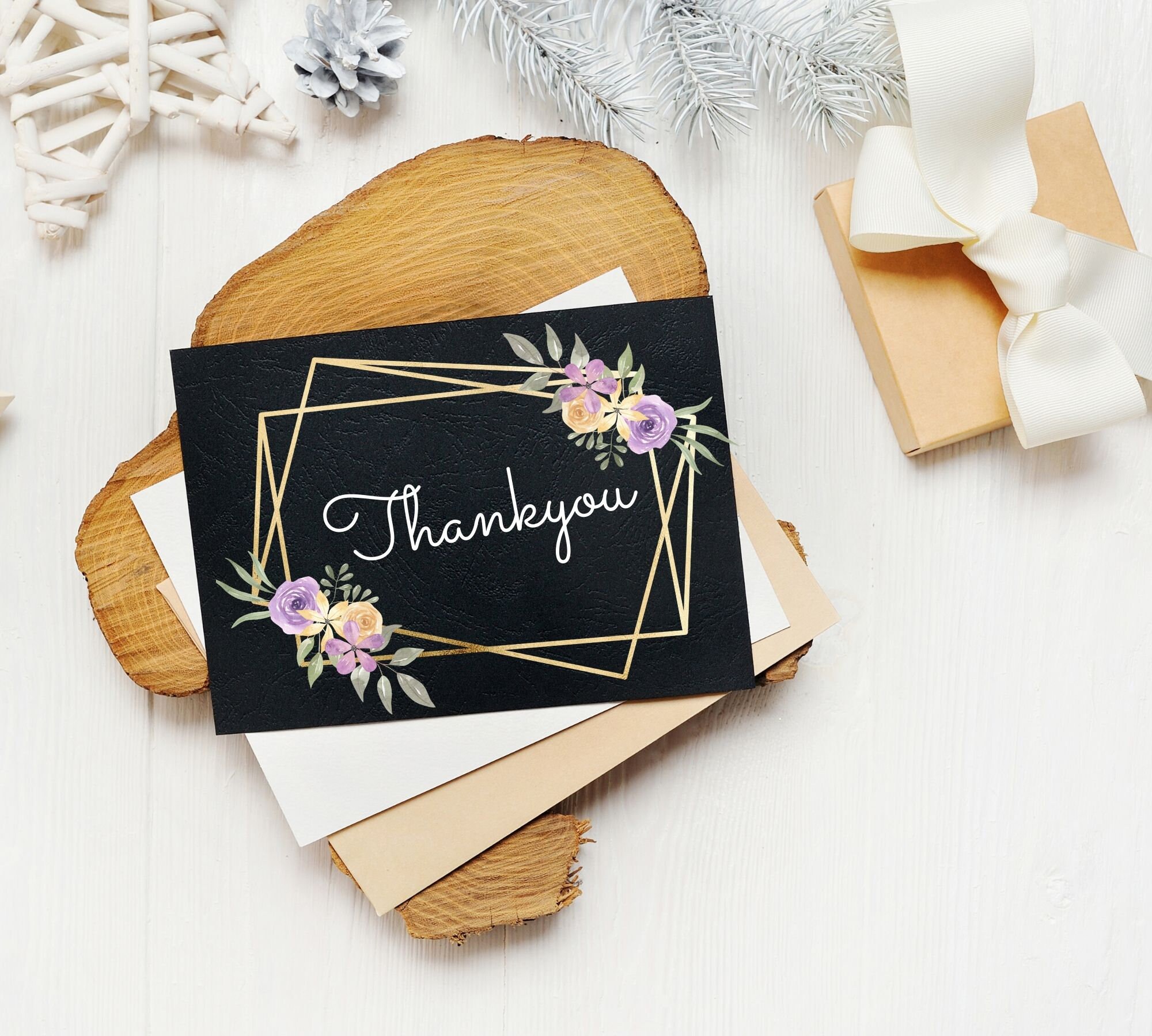 12 Lilac Lemon Rose Floral Geometric Polygonal Frames Gold & - Etsy UK