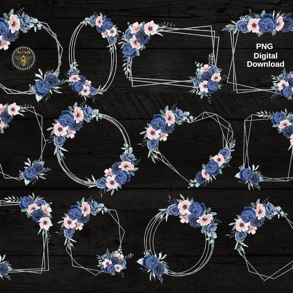 Navy Blue Frames - Etsy